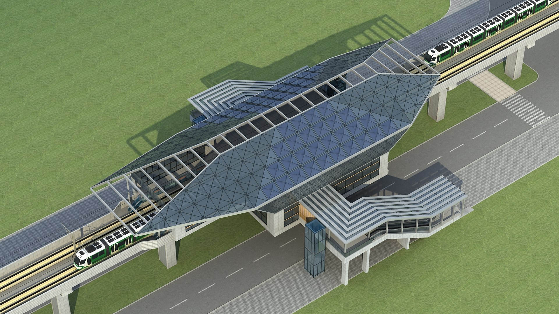 Light Rail Station Collection 01 Model - TurboSquid 1985523