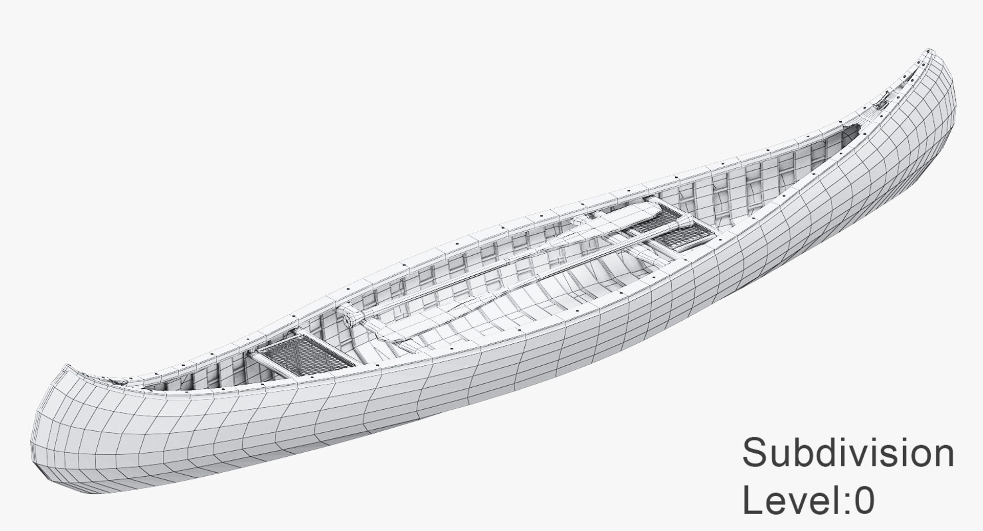 Classic Old Canoe Model - TurboSquid 1316255
