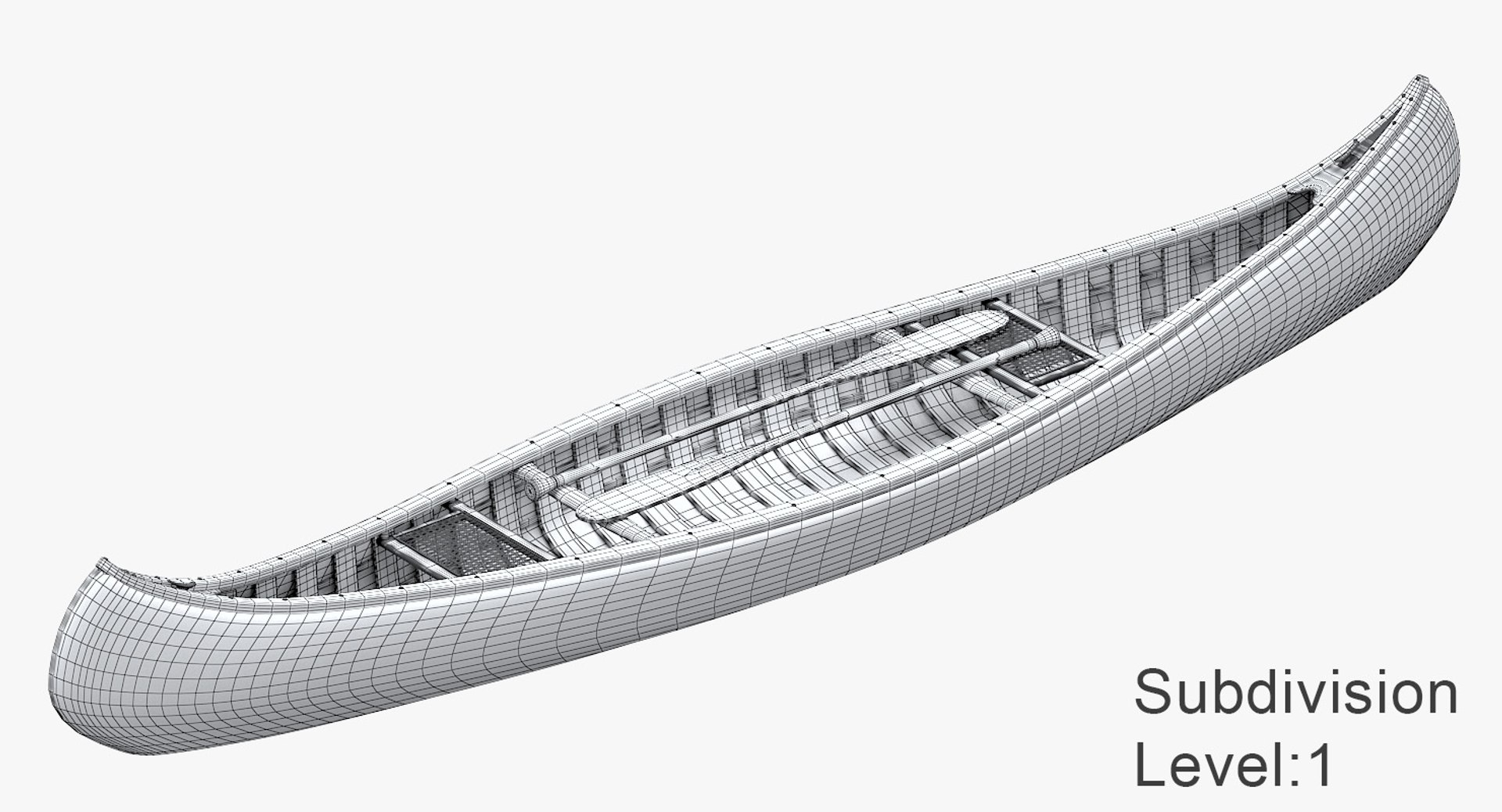 Classic Old Canoe Model - TurboSquid 1316255