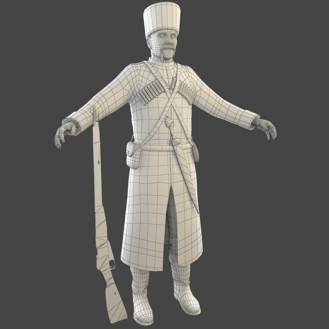 Cossack soldier 3D model - TurboSquid 1459572