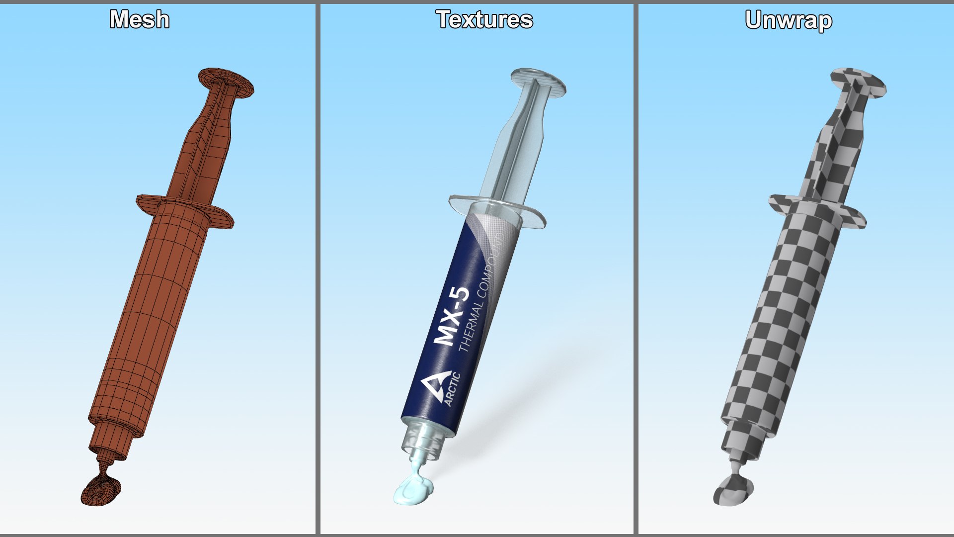 3D Arctic MX-5 Thermal Paste Syringe Model - TurboSquid 2273898