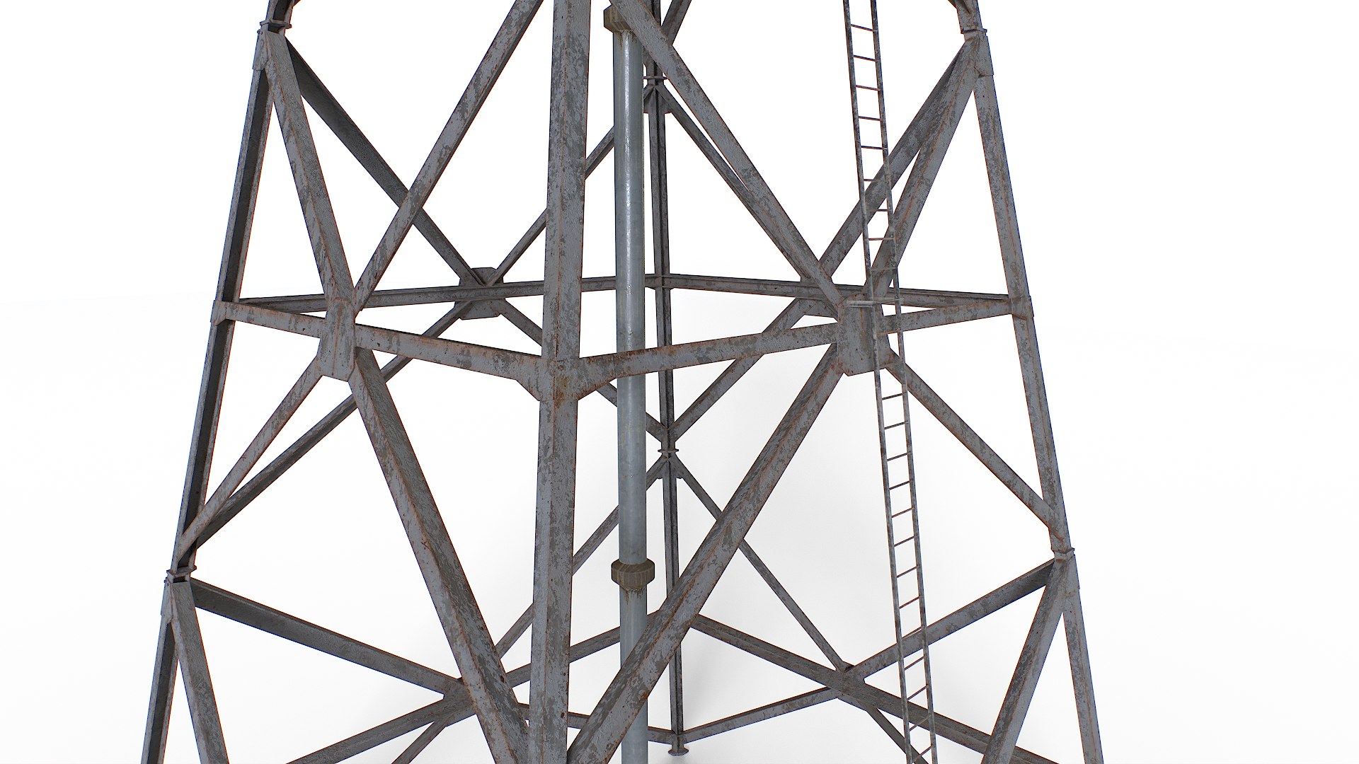 3D Old Water Tower - TurboSquid 2506229