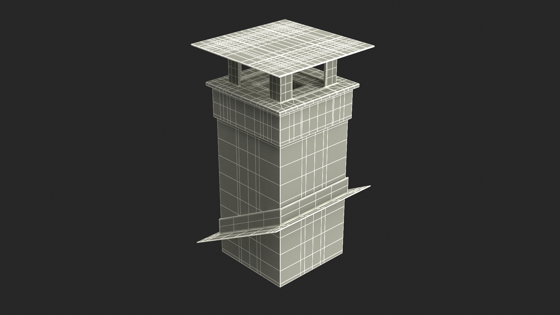Square Brick Chimney Corner Base model - TurboSquid 2046537