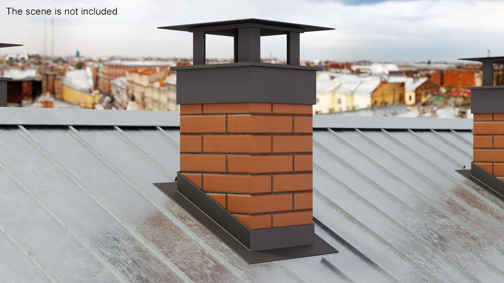 Square Brick Chimney Corner Base model - TurboSquid 2046537