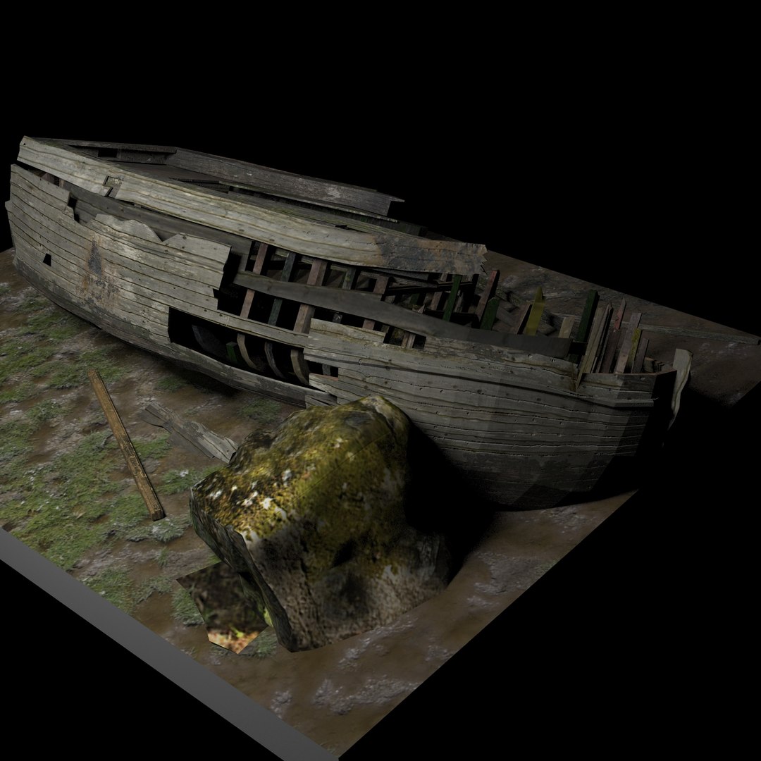 3D Shipwrecked Boat - TurboSquid 1511863