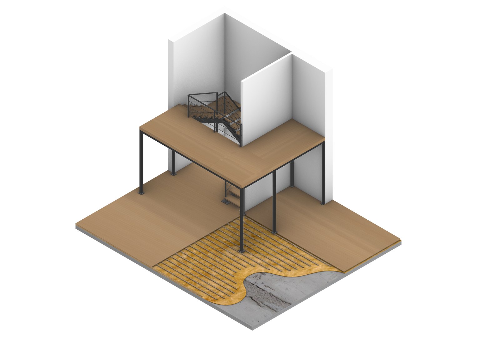 Internal Stairway 3D - TurboSquid 2131119