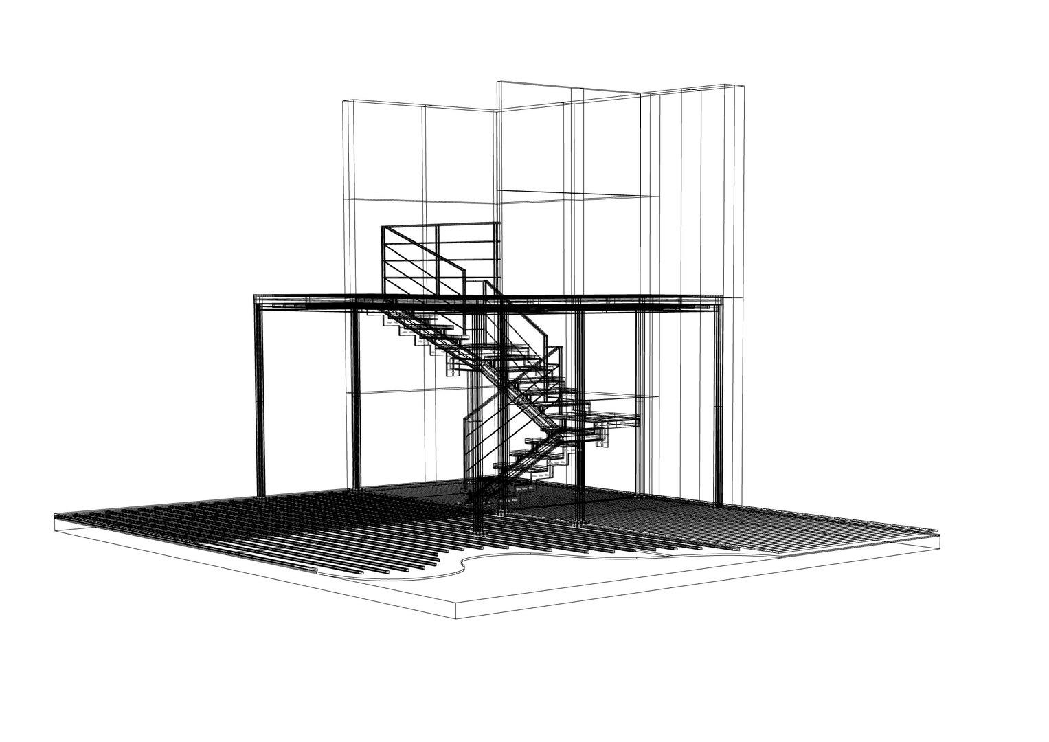 Internal Stairway 3D - TurboSquid 2131119