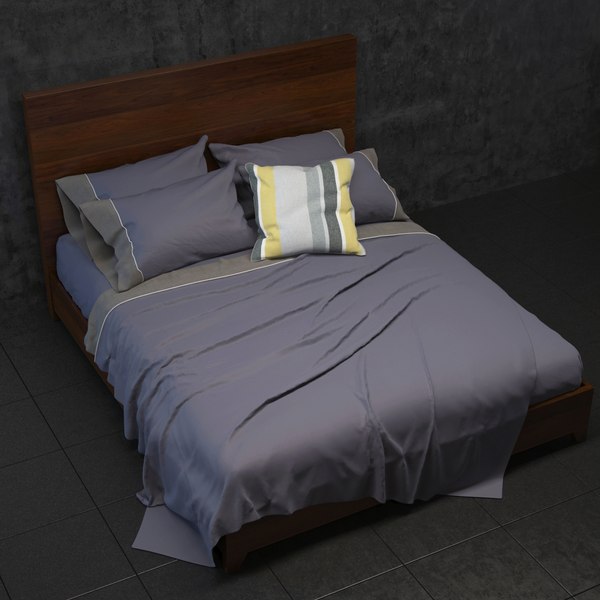 modern bed 3d model