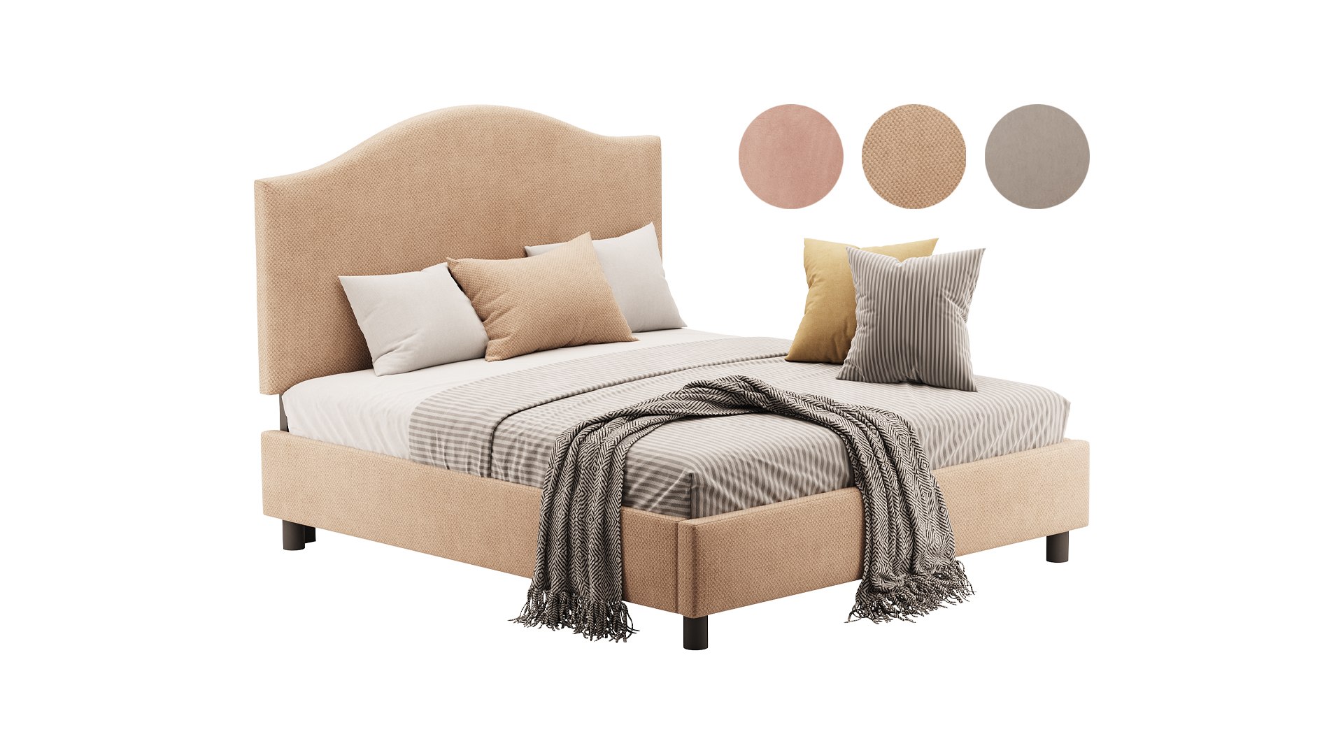 BED Libby Gray 3D Model - TurboSquid 2330547