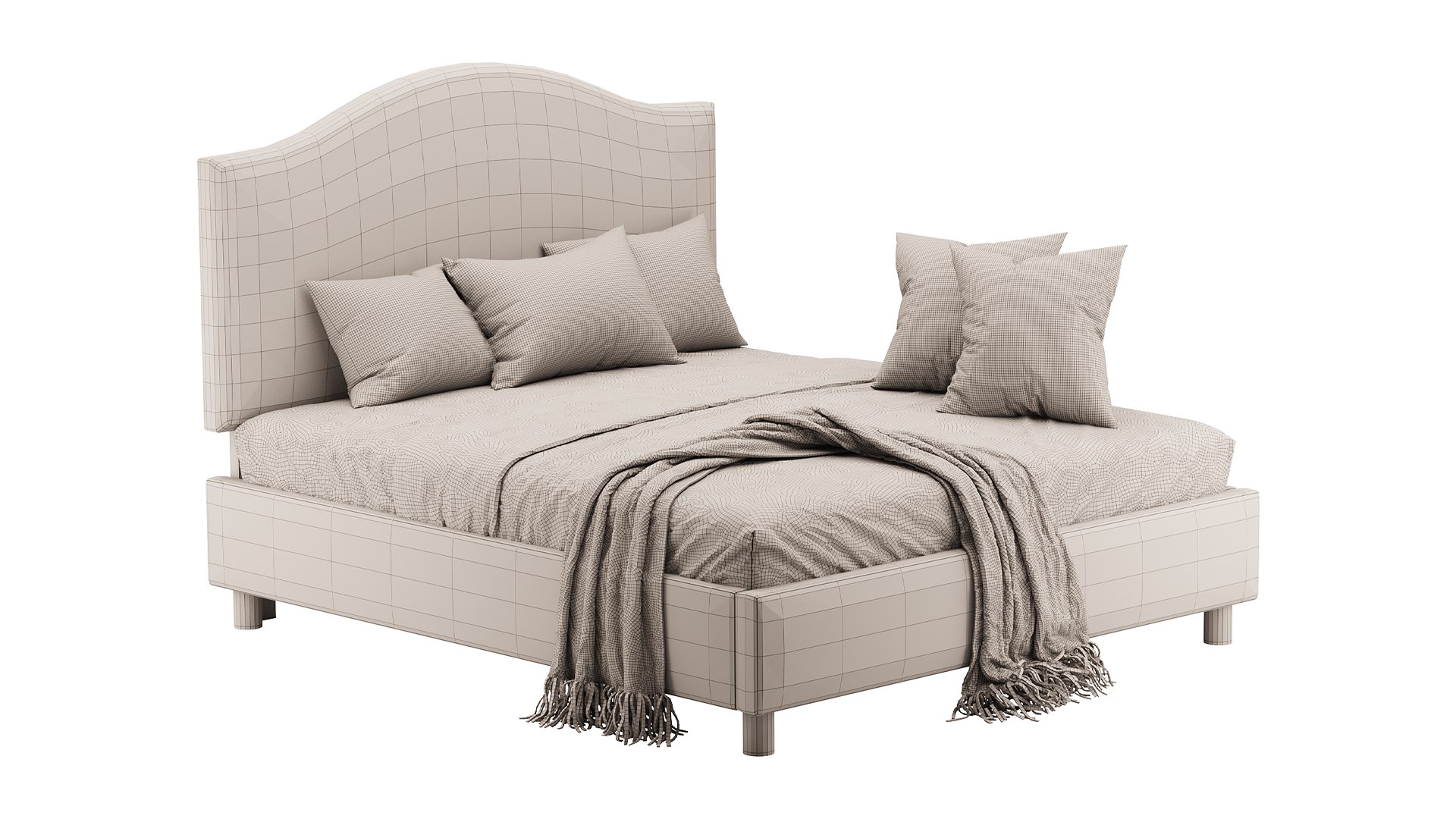 BED Libby Gray 3D Model - TurboSquid 2330547