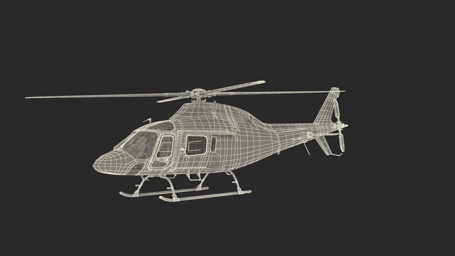 3D Leonardo AgustaWestland AW119 Helicopter Blue Rigged for Maya model ...