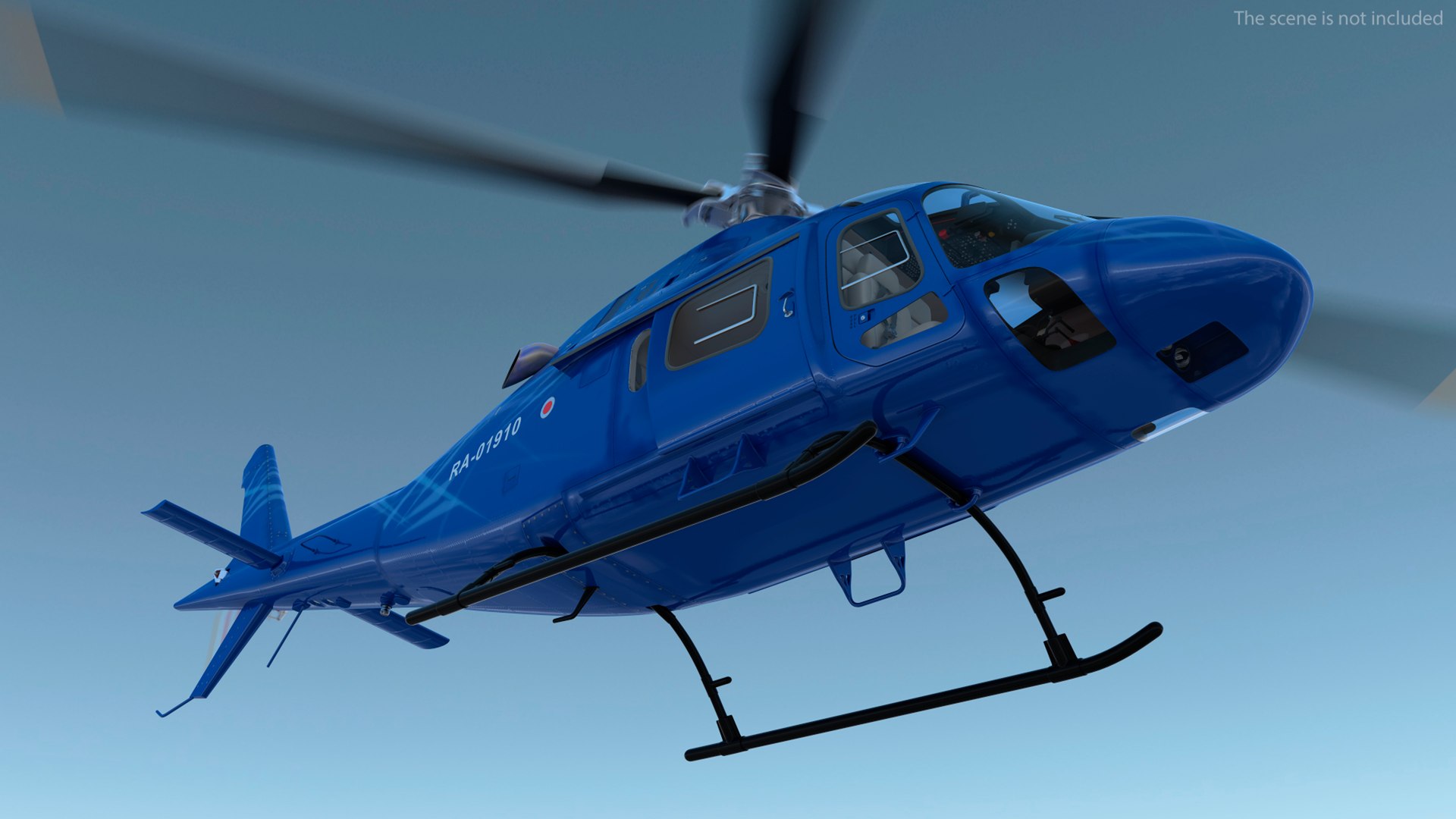 3D Leonardo AgustaWestland AW119 Helicopter Blue Rigged for Maya model ...