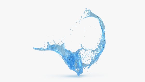 Blue water Splash 01 model - TurboSquid 1826955