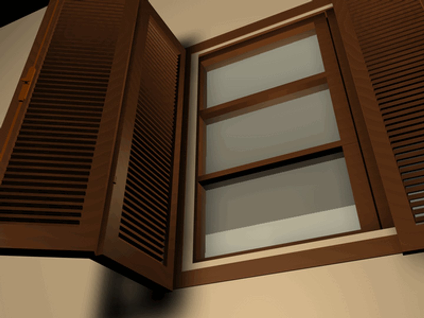 3d window glass model