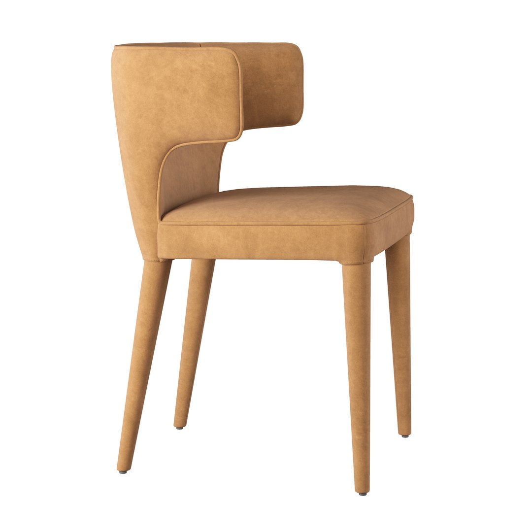 3D RH NICOLA WING VEGAN LEATHER DINING ARMCHAIR - TurboSquid 2182775