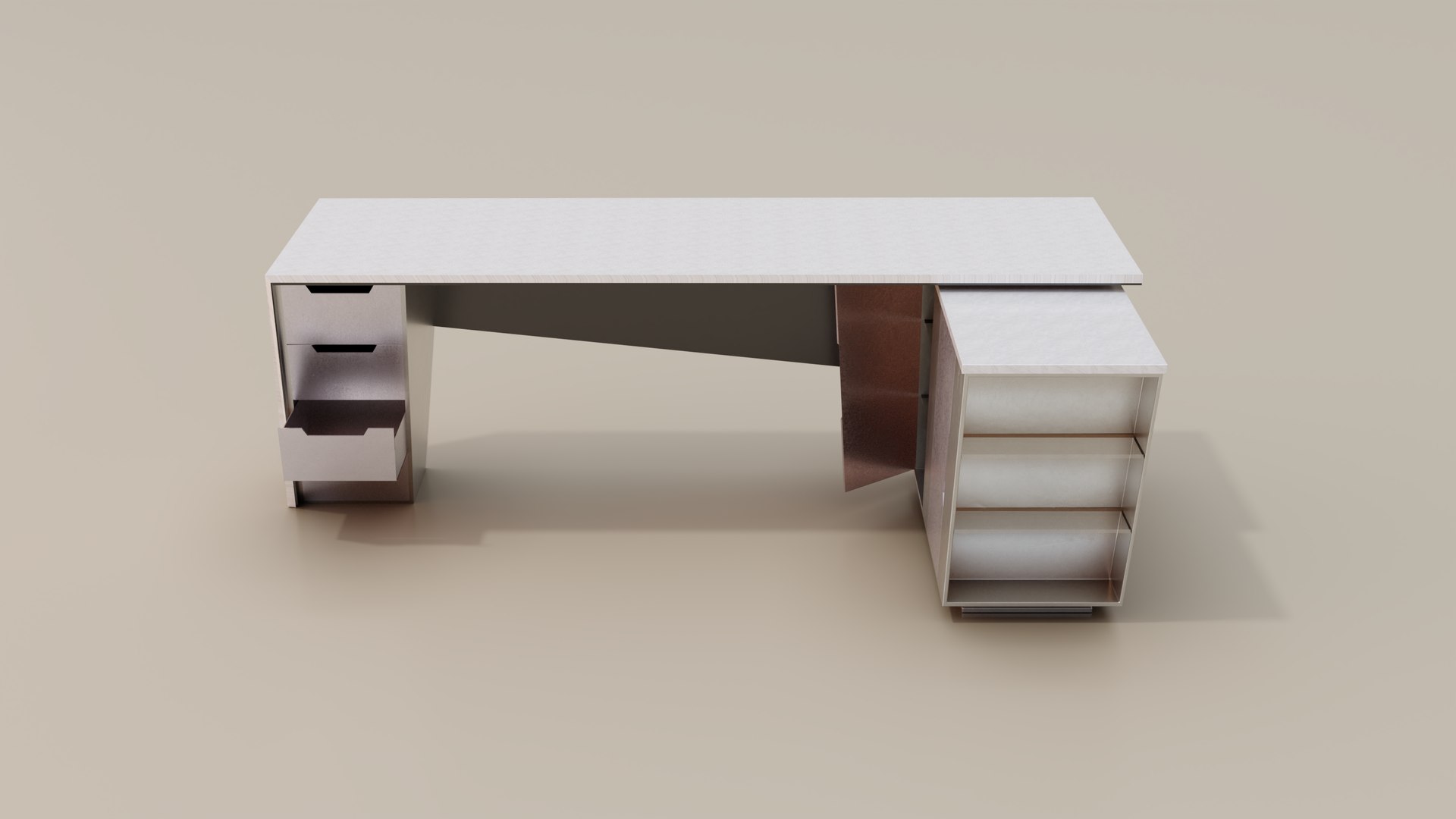 3D Model Modern Office Desk - TurboSquid 2266520