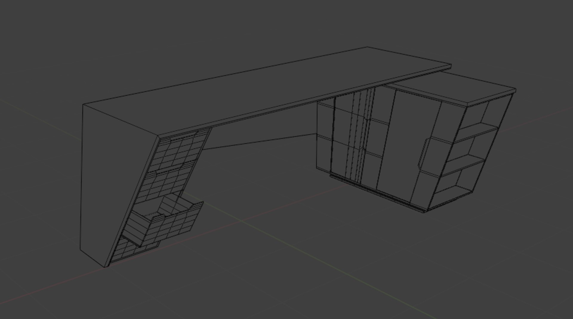 3D Model Modern Office Desk - TurboSquid 2266520