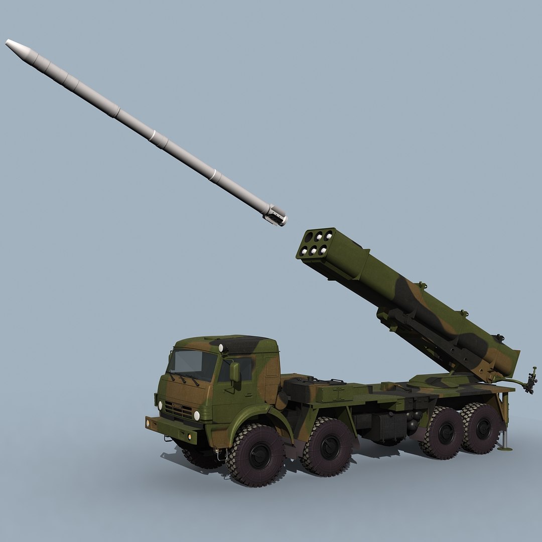 Max 9a52-4 Bm-30 Smerch Rockets