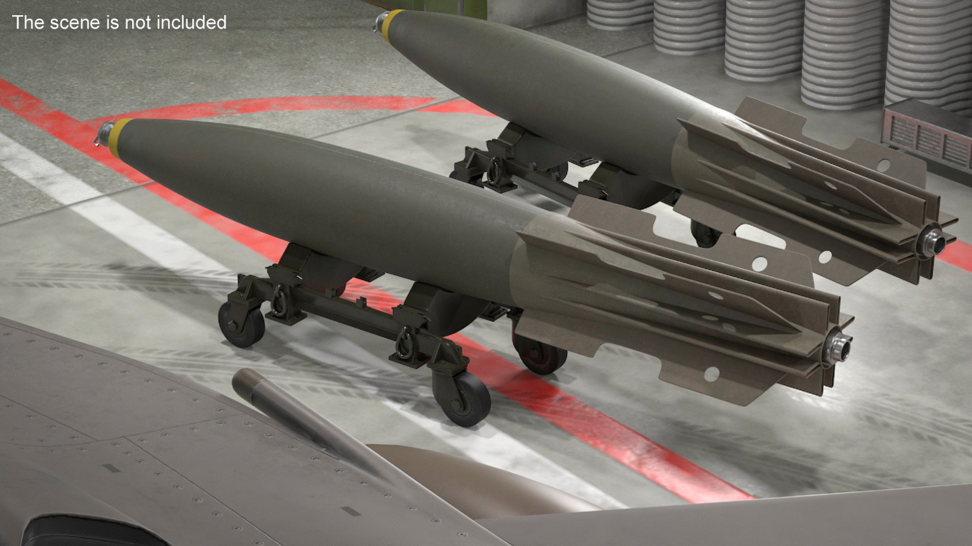 3D MK-82 500 Lb Aircraft Bomb On Stand - TurboSquid 2389946