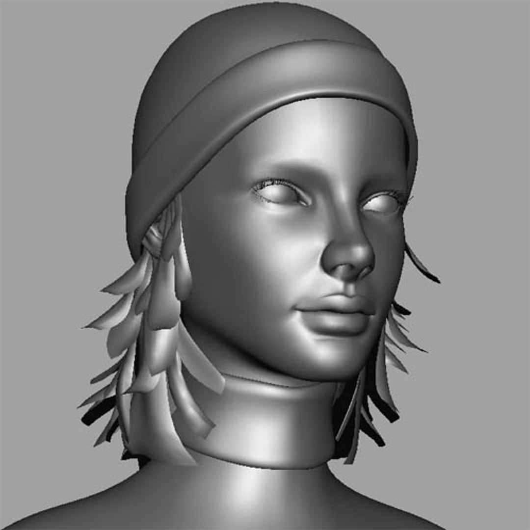 lucy female face 3d model