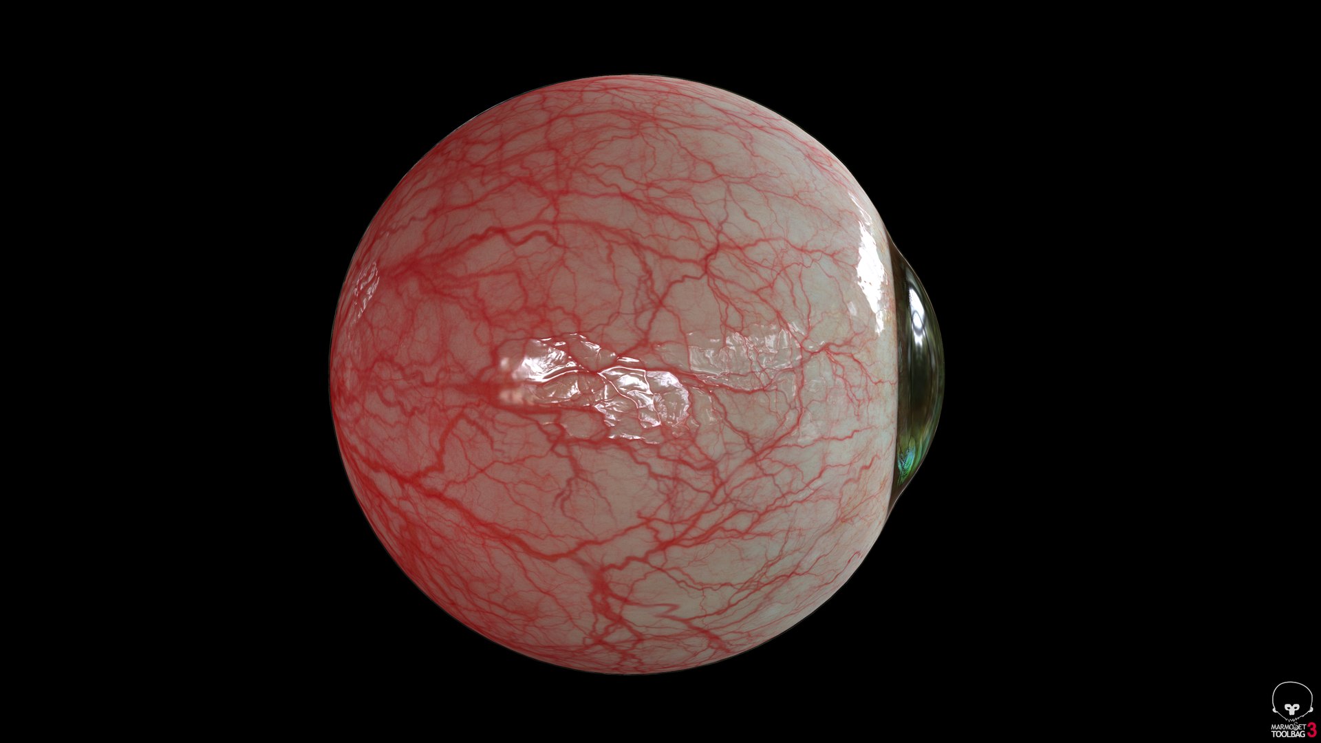 3D Eye Green 2 Real-time 3D Model 4k Texture Marmoset Toolbag3 Maya FBX ...