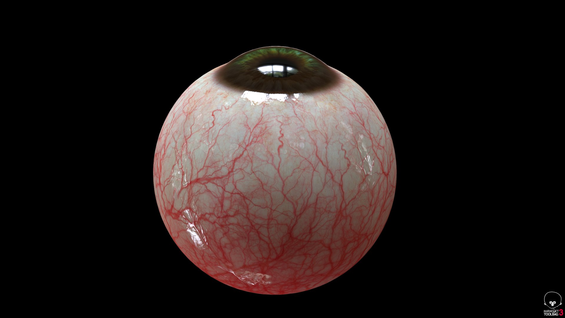 3D Eye Green 2 Real-time 3D Model 4k Texture Marmoset Toolbag3 Maya FBX ...