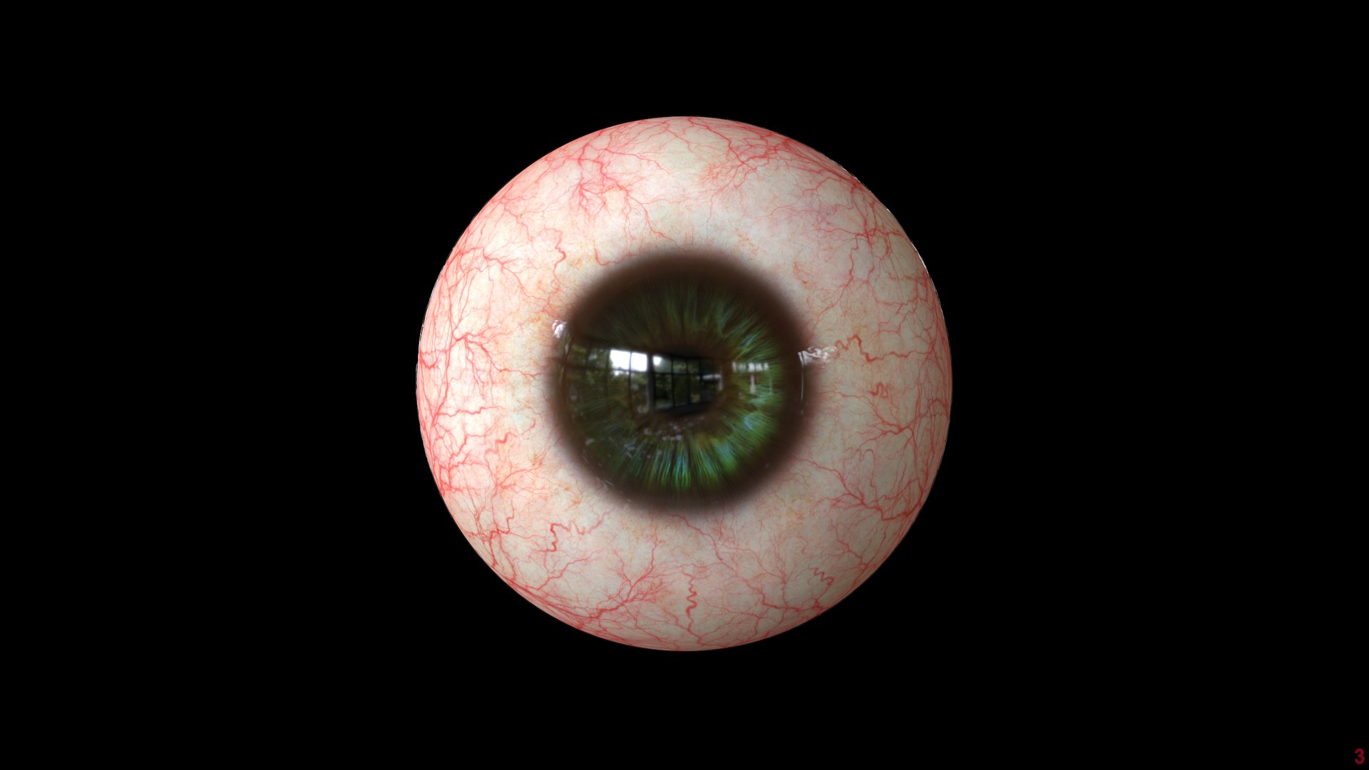 3D Eye Green 2 Real-time 3D Model 4k Texture Marmoset Toolbag3 Maya FBX ...