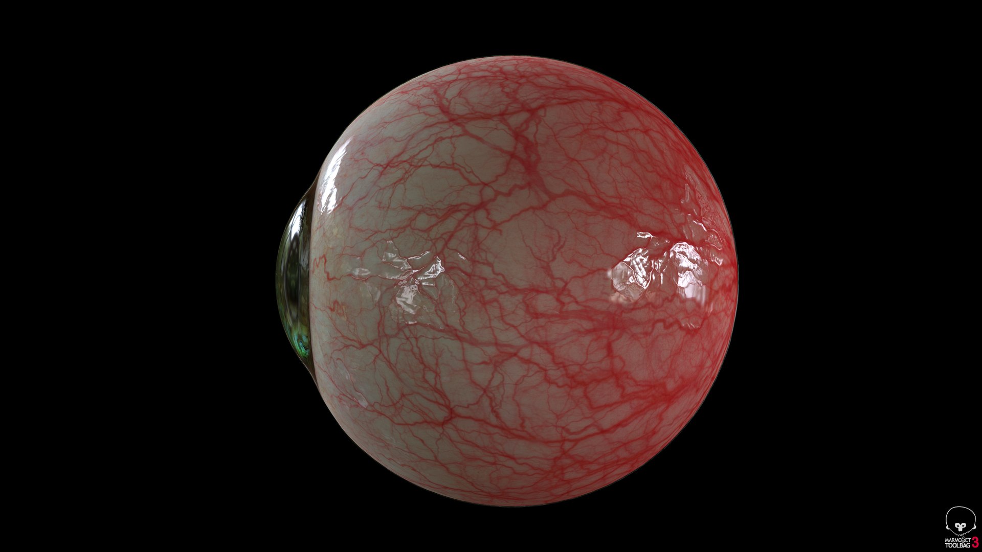 3D Eye Green 2 Real-time 3D Model 4k Texture Marmoset Toolbag3 Maya FBX ...