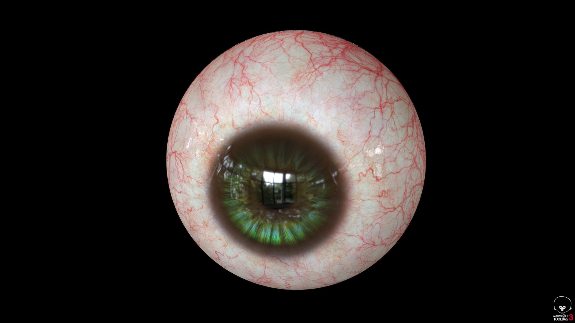 3D Eye Green 2 Real-time 3D Model 4k Texture Marmoset Toolbag3 Maya FBX ...