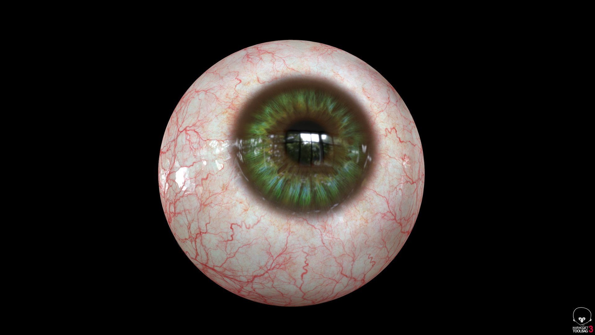 3D Eye Green 2 Real-time 3D Model 4k Texture Marmoset Toolbag3 Maya FBX ...