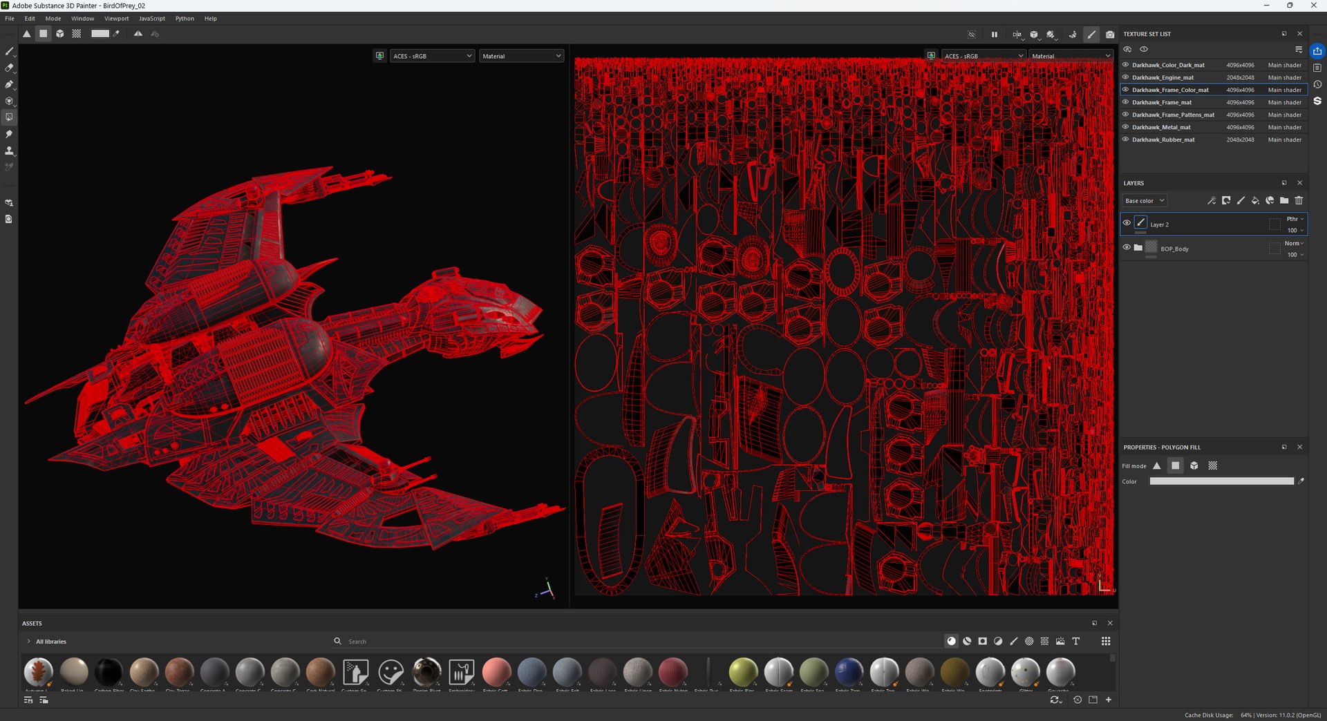 3D Bird Of Prey Slayer Class Starship Original Concept Design ...