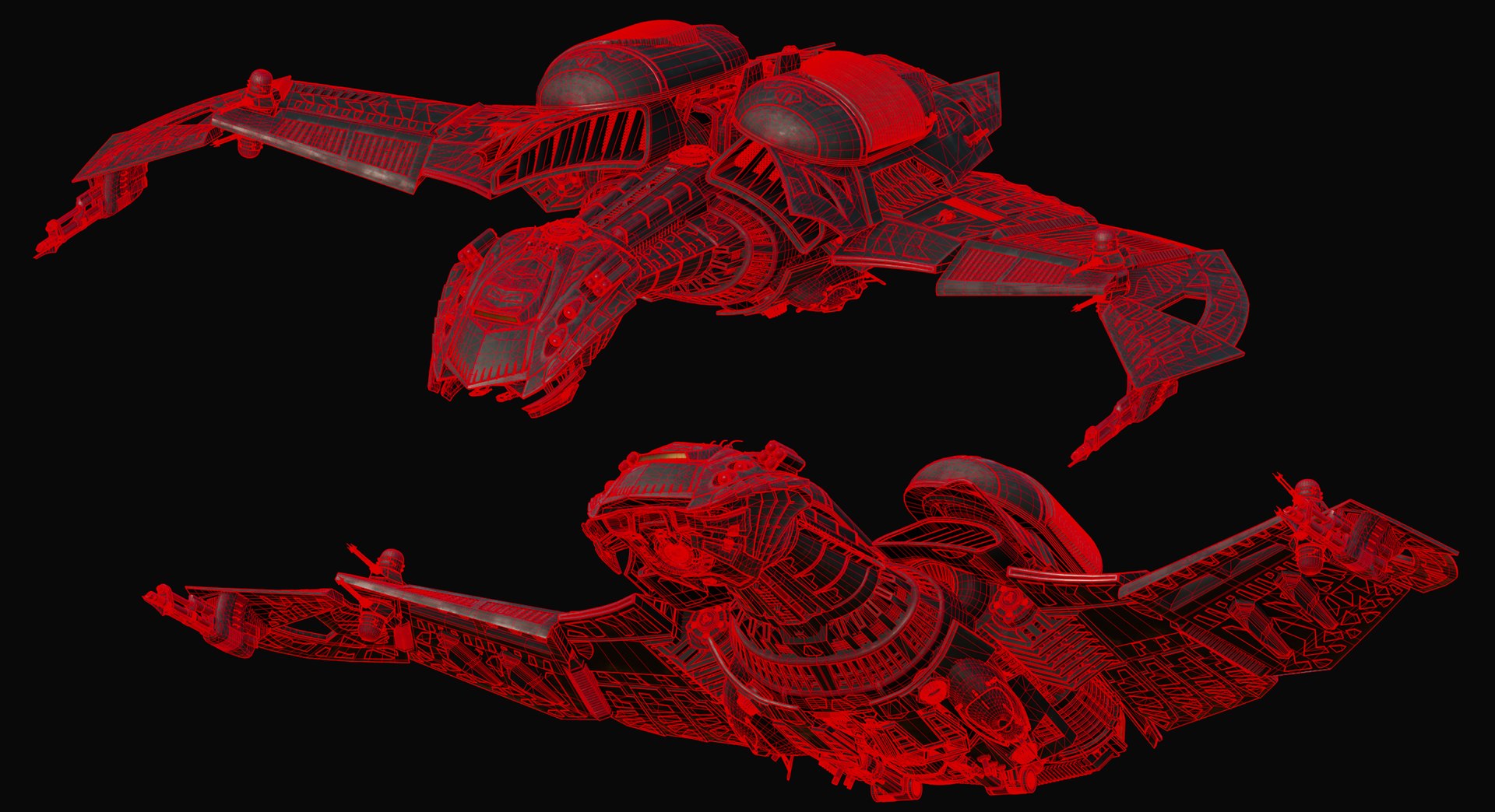 3D Bird Of Prey Slayer Class Starship Original Concept Design ...