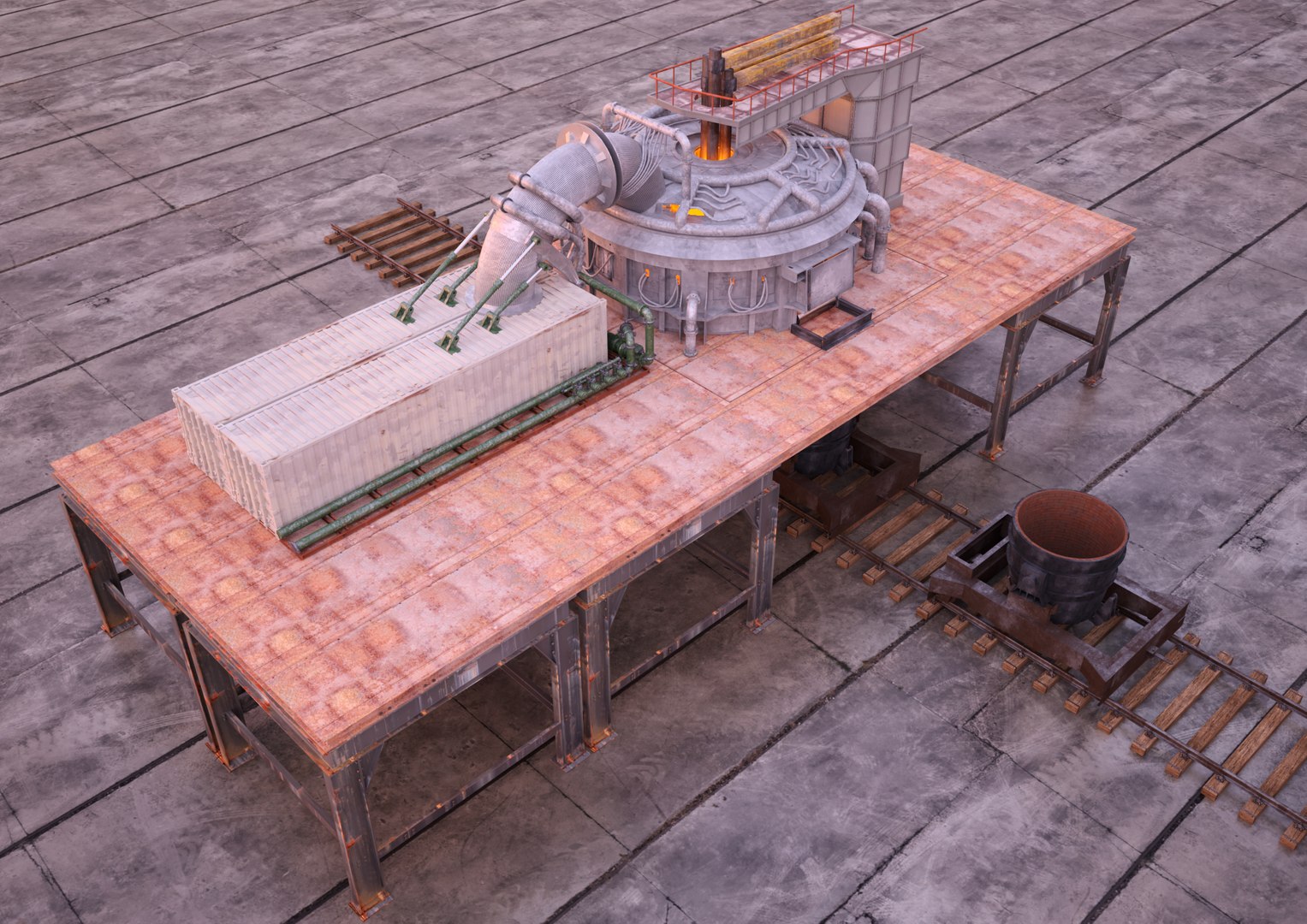 3D Voltaic Arc Furnace C4D Corona 5 - TurboSquid 1723864