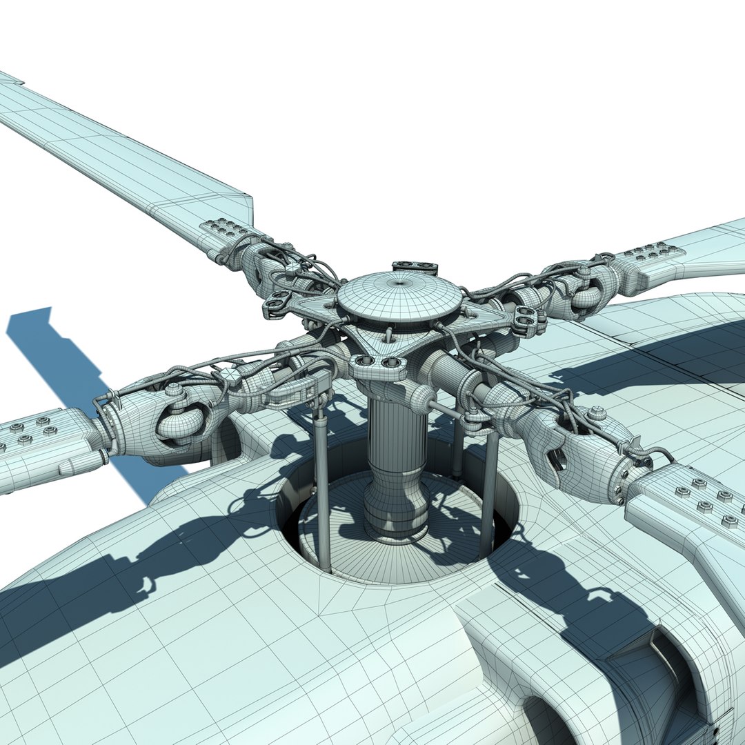 3d model of mh-60r military helicopter
