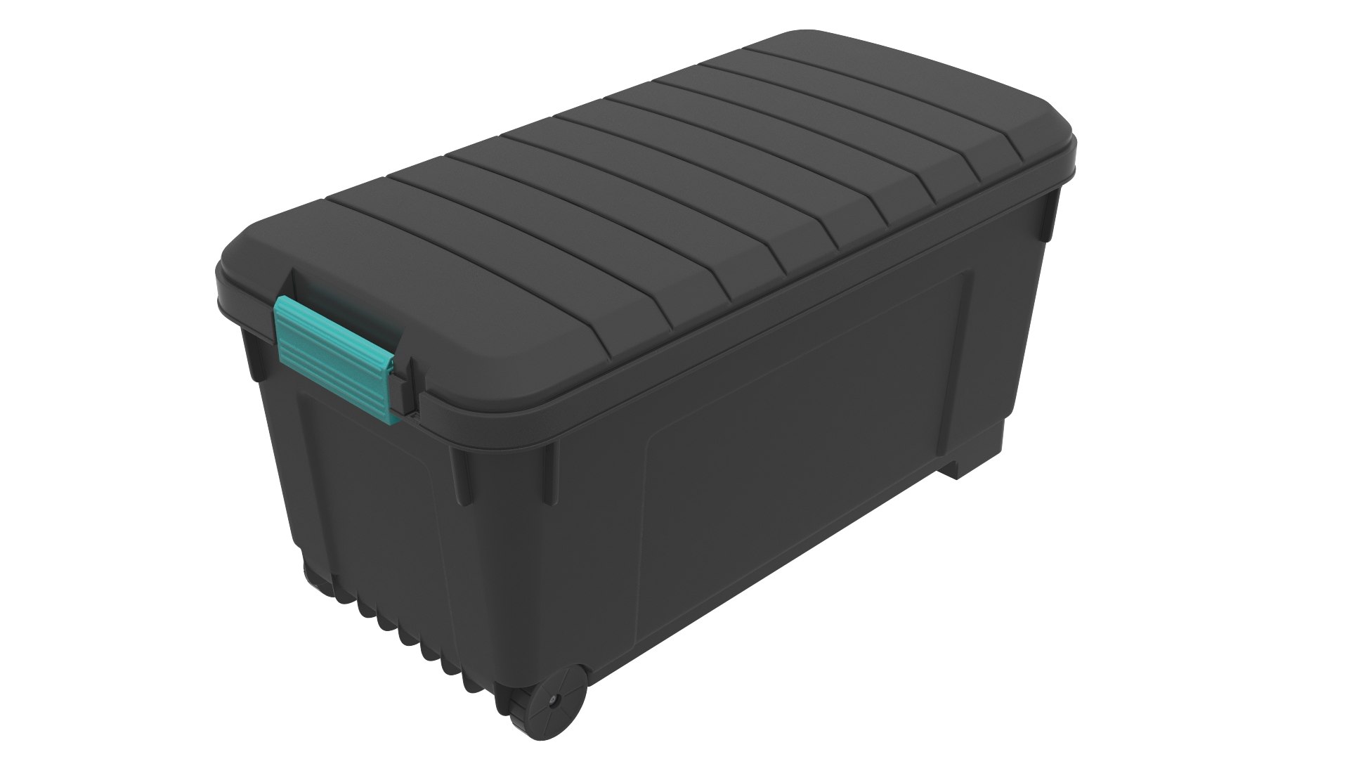 3D Plastic Storage Trunk With Wheels Green - TurboSquid 2237843