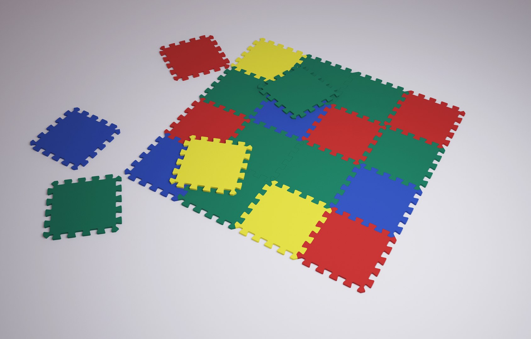 Free Puzzle Mat 3D Model - TurboSquid 1195442