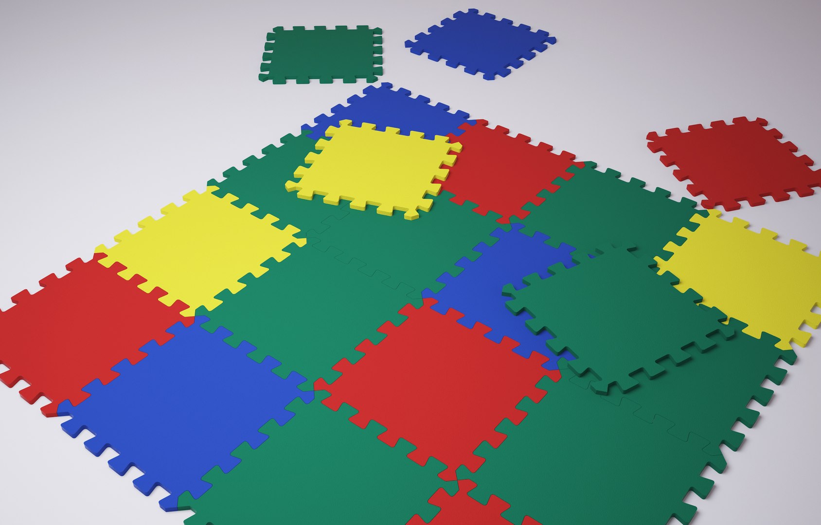 Free Puzzle Mat 3D Model - TurboSquid 1195442