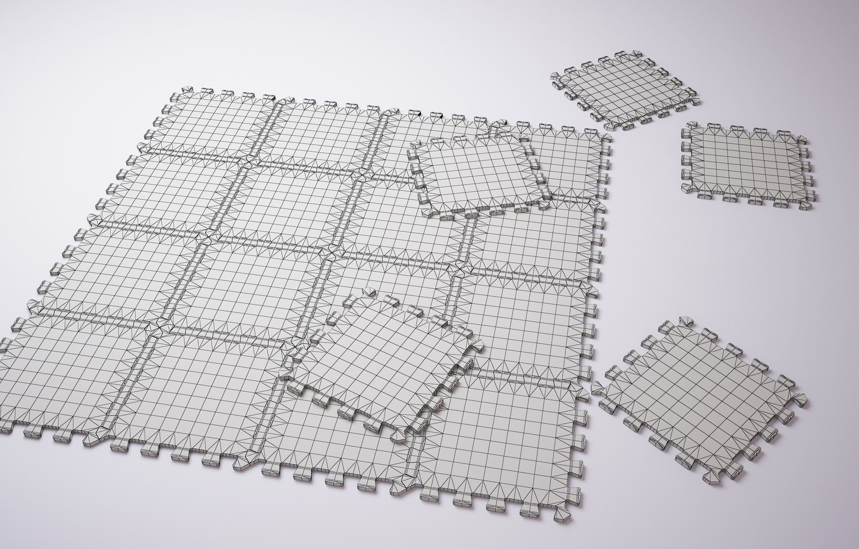 Free Puzzle Mat 3D Model - TurboSquid 1195442