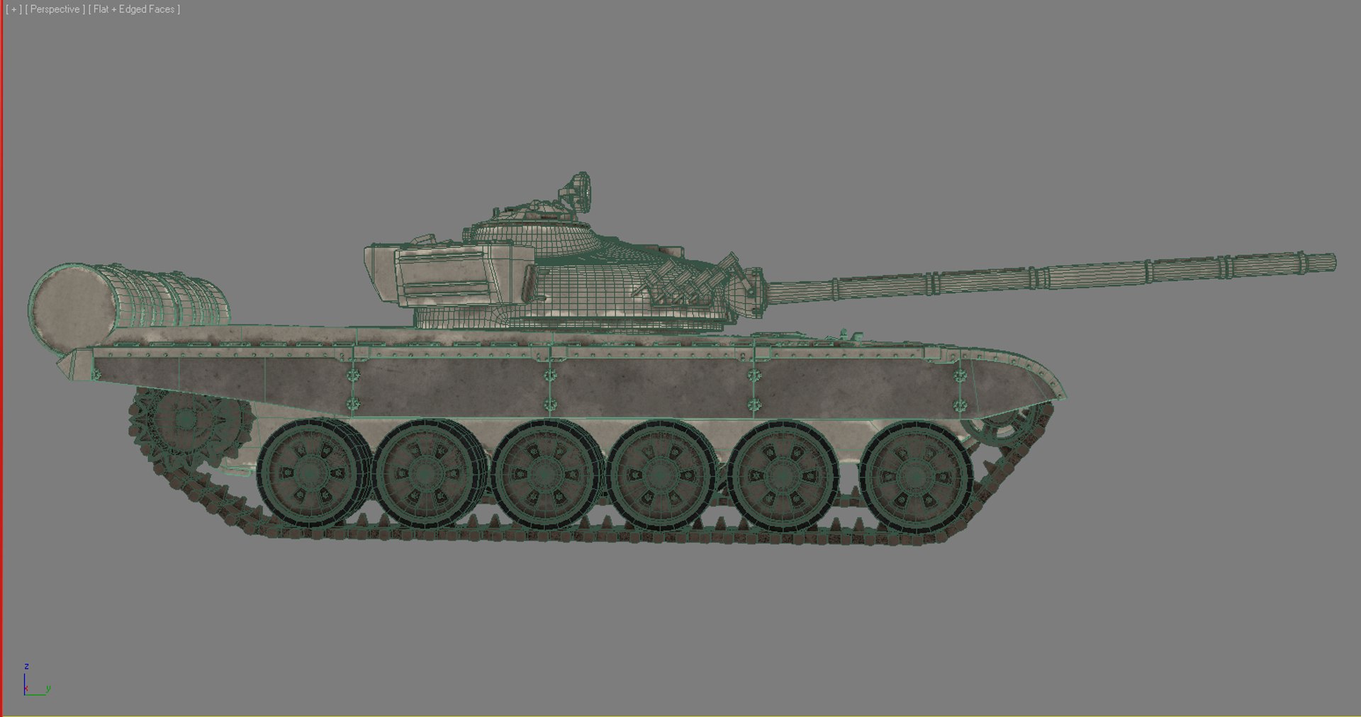T-72 Modeled 3d Model