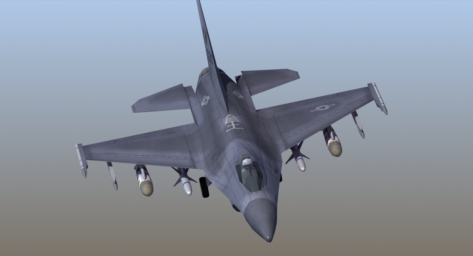 3d Model F16 Viper Lod