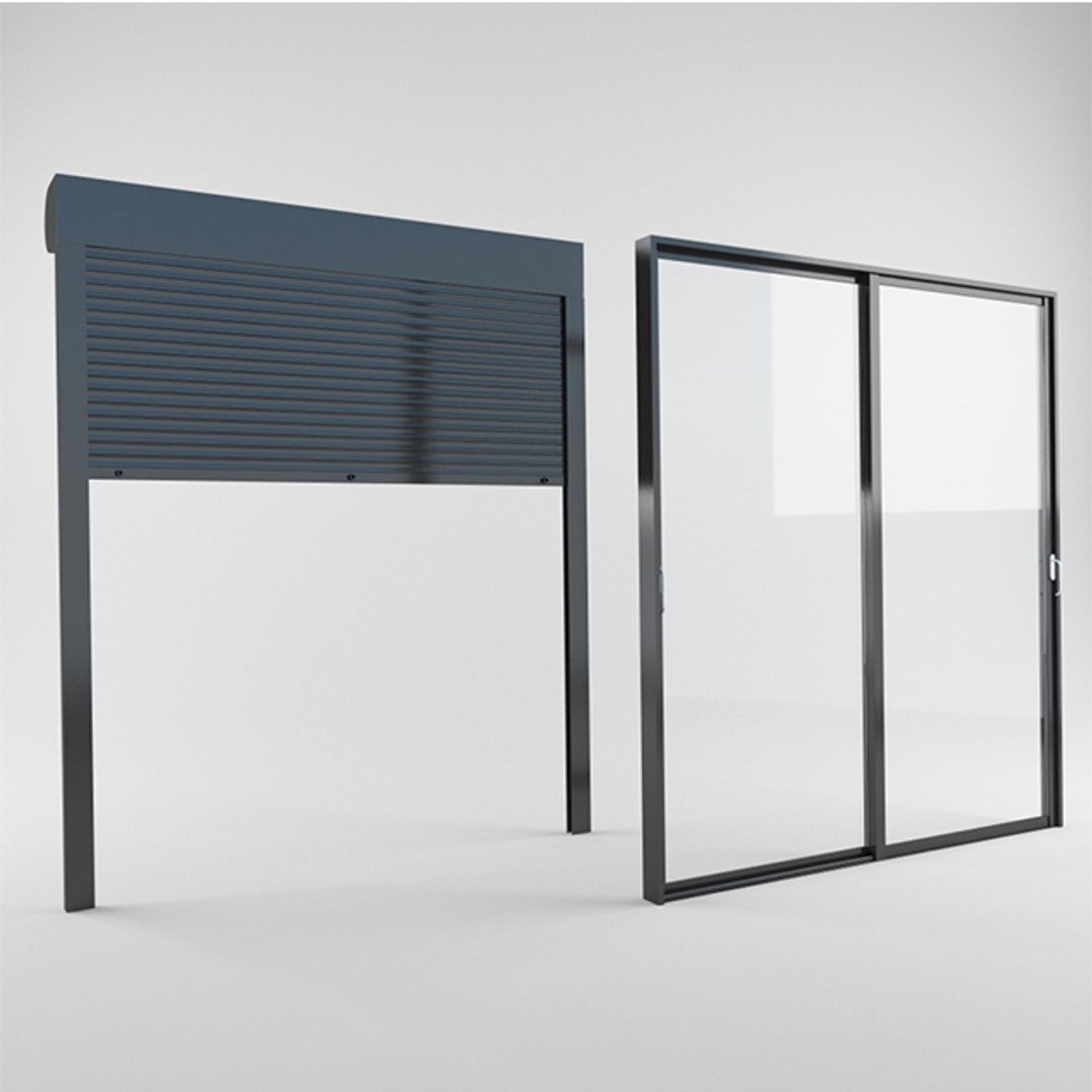 3d Model Sliding Window Shutters