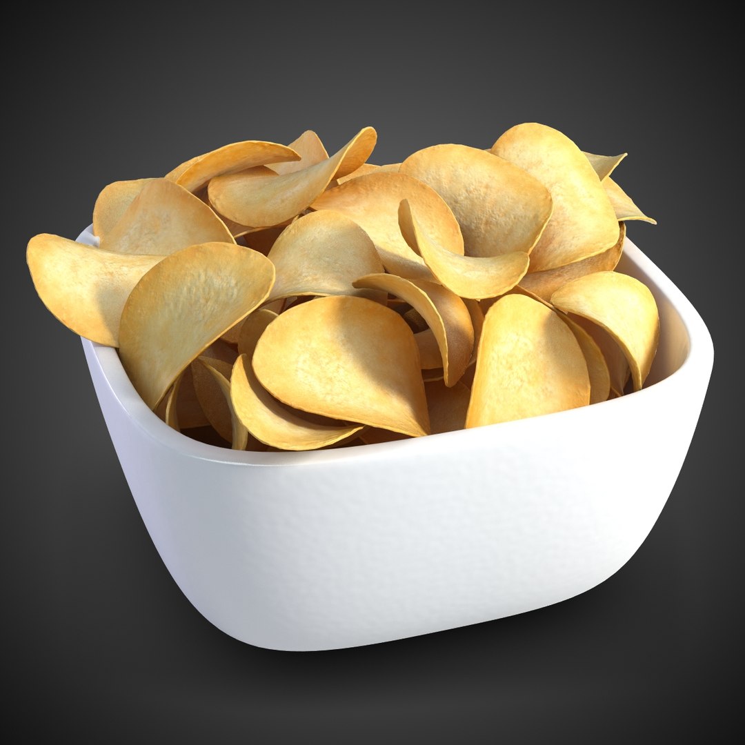 3d model bowl chips