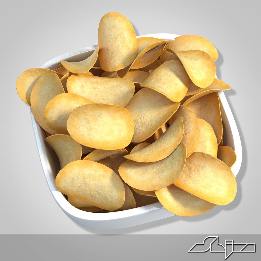 3d model bowl chips