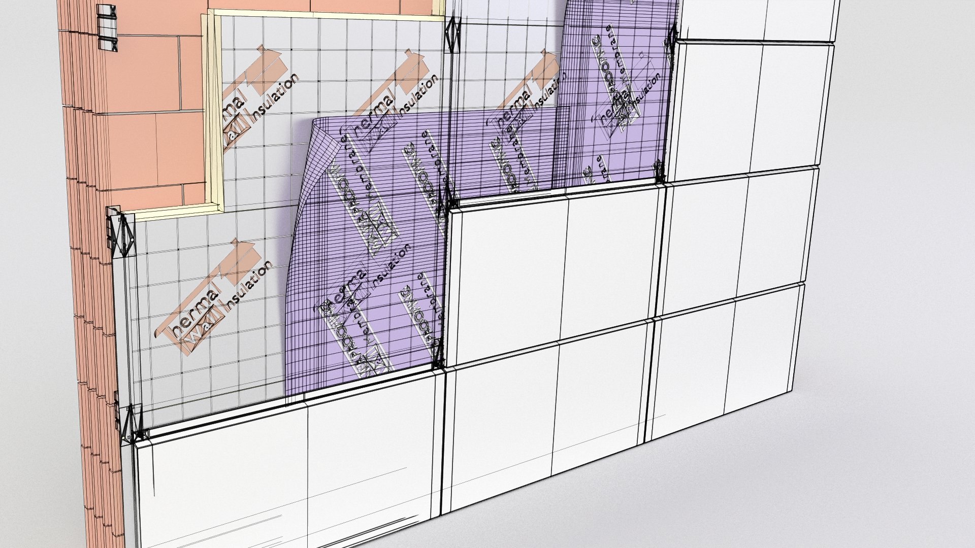 3D facade wall panels model - TurboSquid 1529134