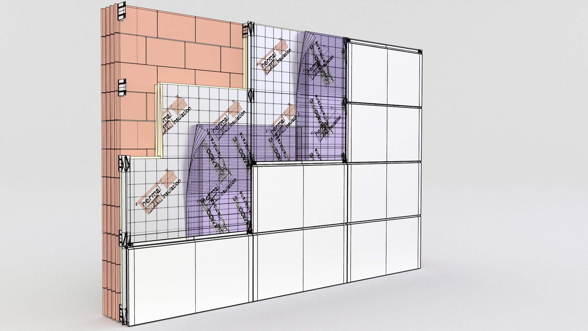 3D facade wall panels model - TurboSquid 1529134