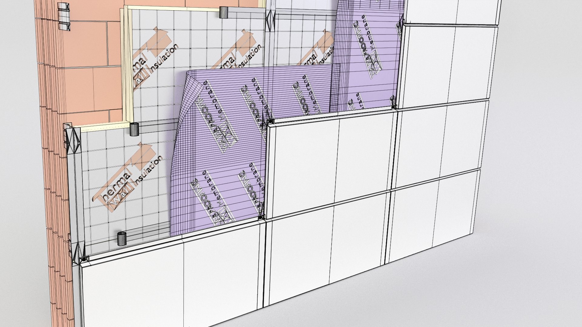 3D facade wall panels model - TurboSquid 1529134