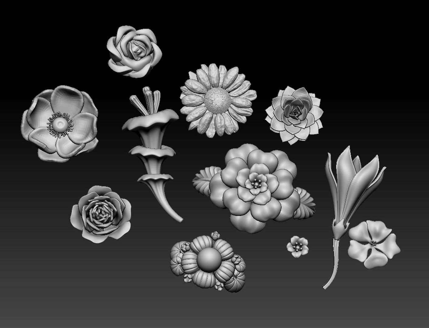 Flower 3D Model - TurboSquid 1542759