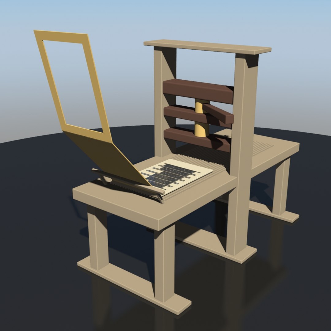 Gutenberg Press 3d Obj