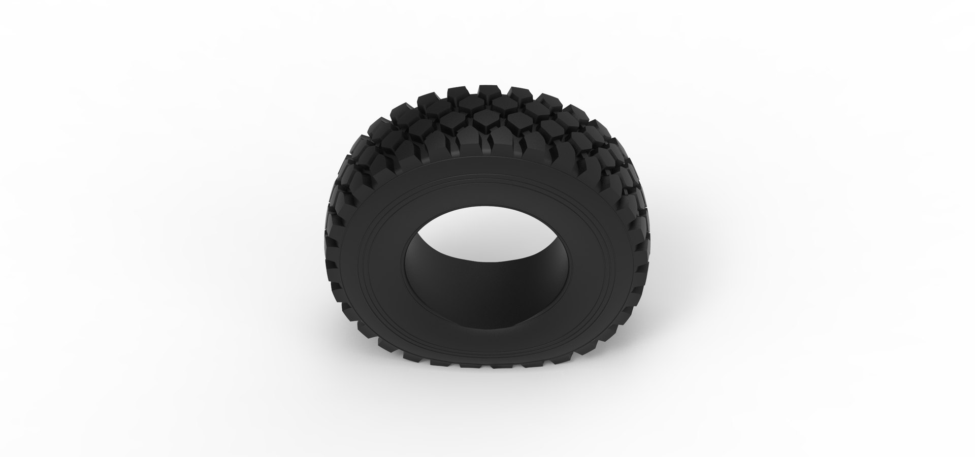 Offroad Tire 75 Deflated Scale 1 To 25 3D Model - TurboSquid 2515463