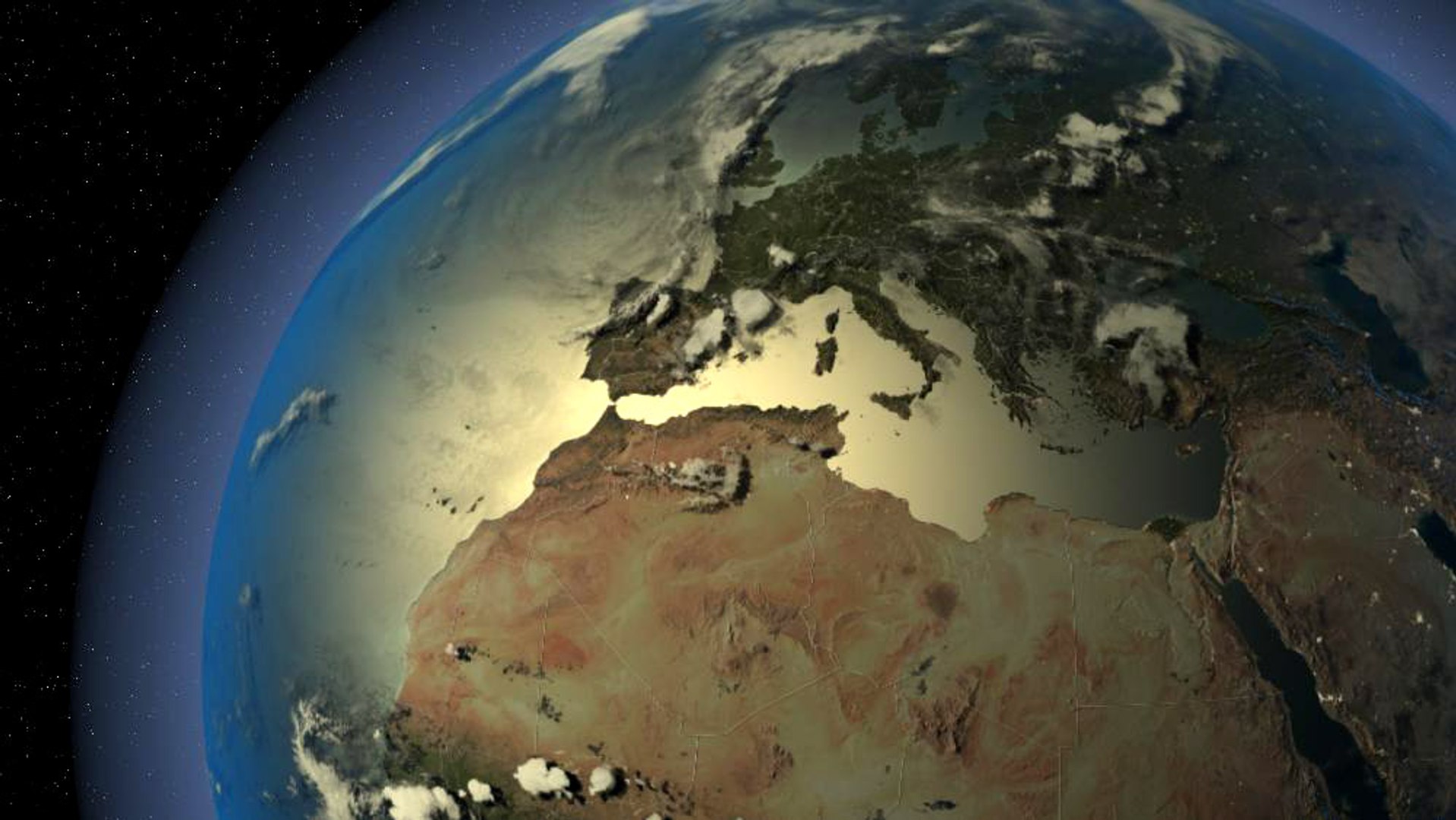 3ds Max Realistic Earth Borders